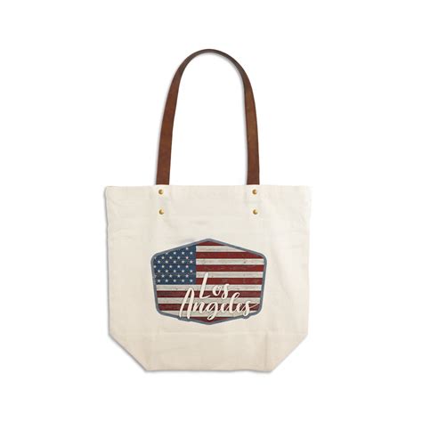Los Angeles California Distressed American Flag Contour Canvas
