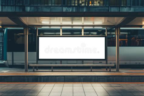 White Billboard Banner Light Box Or Display For Advertising In Subway