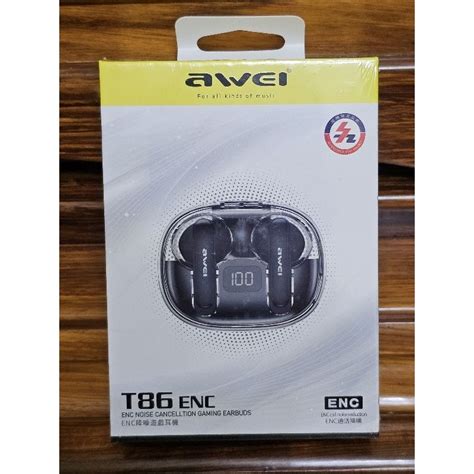 Awei T86 Enc 降噪遊戲tws真藍 牙耳機 運動耳機 入耳式 耳機 藍芽耳機 無線耳機 蝦皮購物