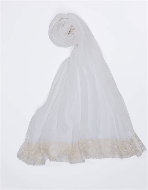 Off White Chiffon Dupatta Jldp S 24 2615 J