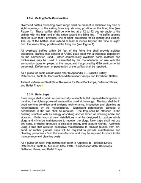 Gsa Indoor Firing Range Design Criteria V2 0 Jan 2011 Doc