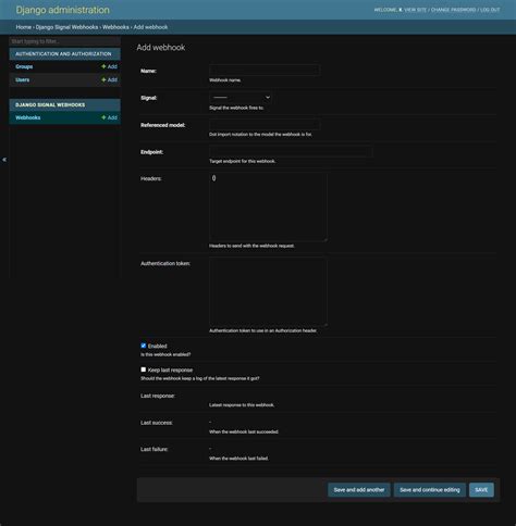 Setup Django Signal Webhooks