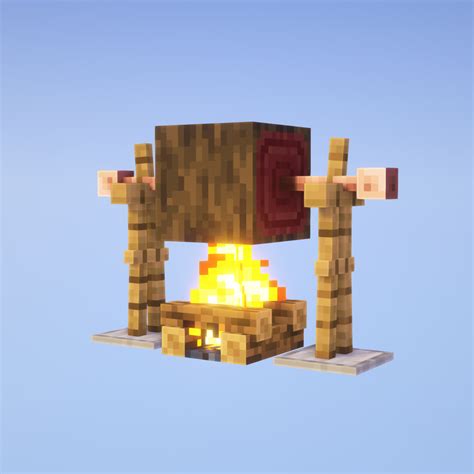 Meat On The Fire In Minecraft Minecraft Meat Stands Brazier