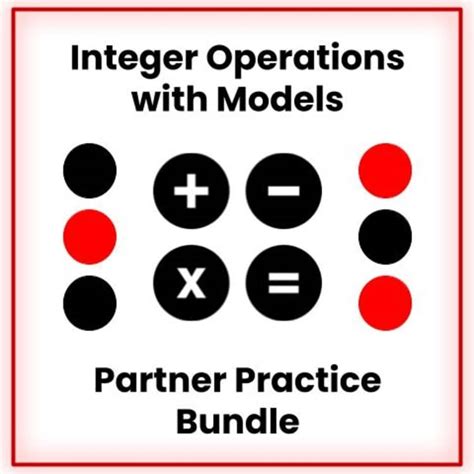 integer operations partner practice bundle by ms miller ms math