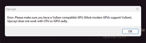 Invalid Gpu Or Failed · Issue 326 · Upscaylupscayl · Github