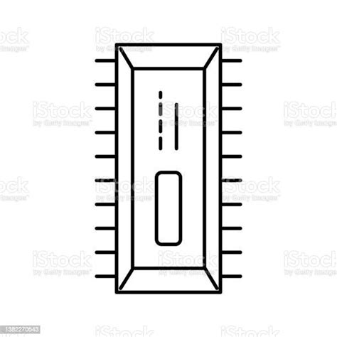 마이크로칩 반도체 제조 라인 아이콘 벡터 일러스트레이션 Cpu에 대한 스톡 벡터 아트 및 기타 이미지 Cpu 개념 개성