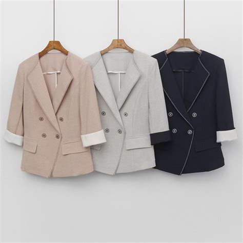 스타일라떼 썸머 윙카라 지그재그 스티치 자켓 여름 7부 스판 재킷 77가능 하객룩 출근룩