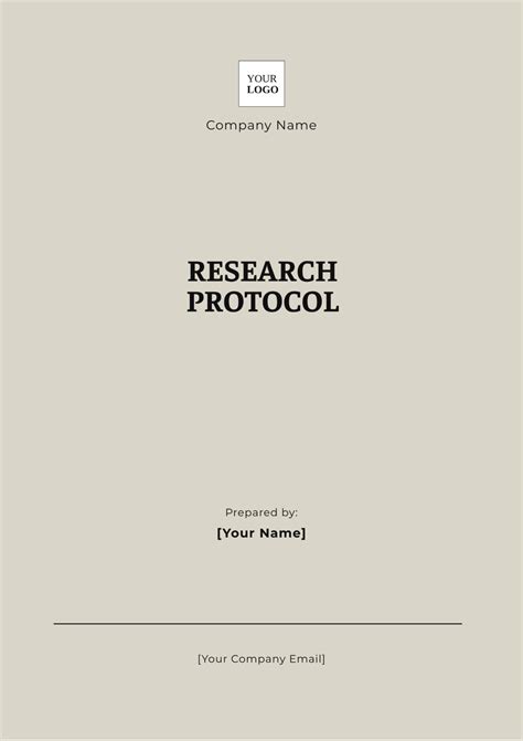 Free Research Protocol Template To Edit Online
