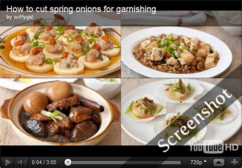 How To Cut Spring Onions For Food Garnishing Video