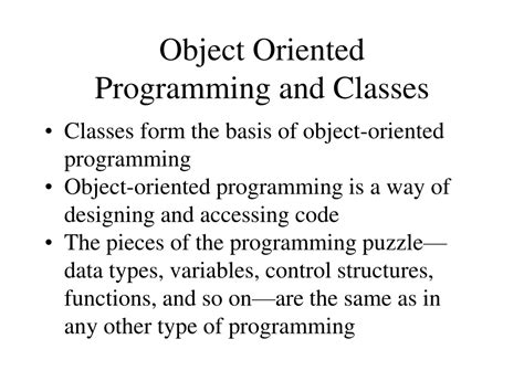 Ppt Mastering Object Oriented Programming In C Classes Access