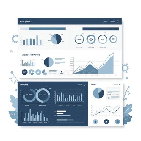 Dashboard Featuring Digital Marketing And Analytics Data Composed Of