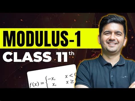 MODULUS Basic Mathematics JEE Class Th YouTube
