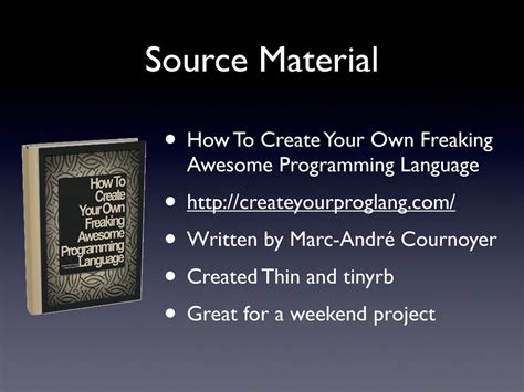 how to create your own programming language speaker deck