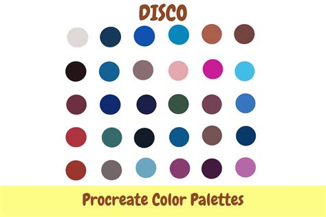 Disco Color Palette Procreate Swatches Graphic By BeautifulHandmadeArt