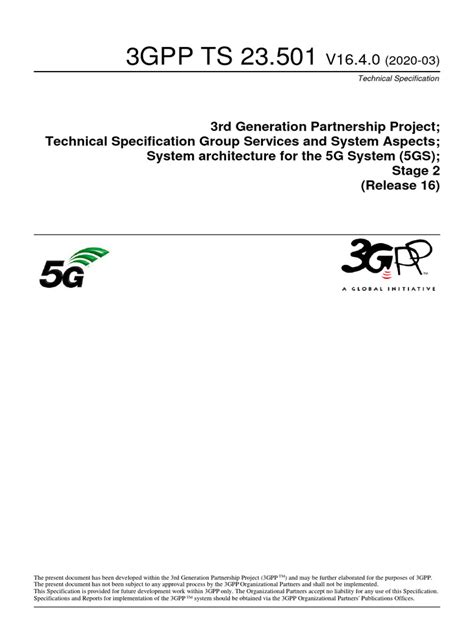 3gpp Ts 23 501 Pdf Quality Of Service 3 Gpp