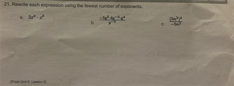 Solved Rewrite Each Expression Using The Fewest Number Of Chegg Com