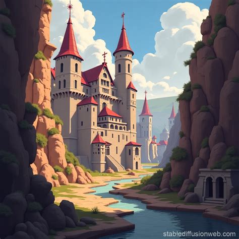 Medieval Side Scroller Background | Stable Diffusion Online