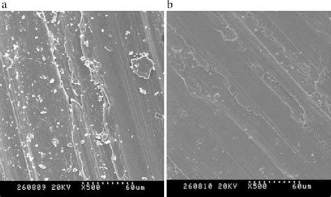 Sem Micrographs Showing Morphology Of The Worn Surface A Unexposed