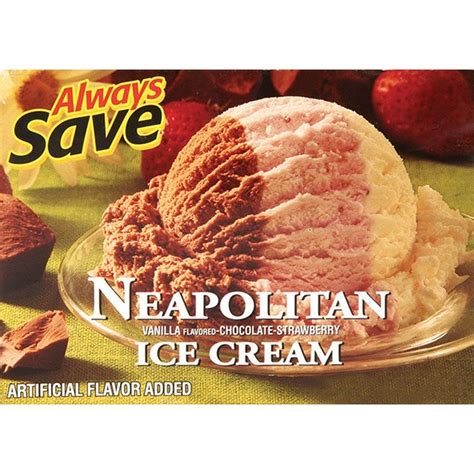 Always Save Neapolitan Vanilla Chocolate And Strawberry Light Ice Cream