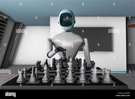 A Robot Plays Chess Stock Photo Alamy