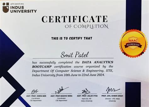 Smit Patel On Linkedin Dataanalytics Bootcamp Indusuniversity Learning Datascience Analytics