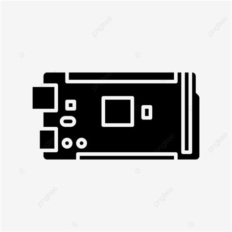Arduino Mega Icon In Glyph Style Vector Arduino Mega Arduino Mega