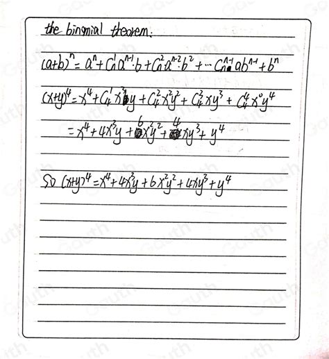 solved use the binomial theorem to determine the expanded form of the