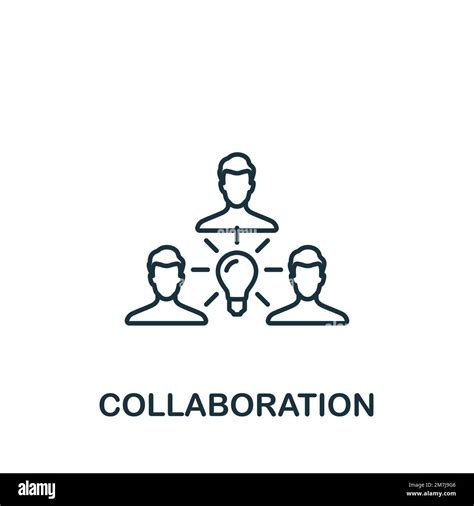 Collaboration Icon Monochrome Simple Recruitment Icon For Templates