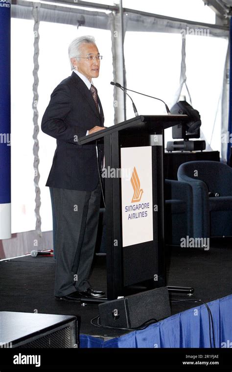 Mr Chew Choon Seng Ceo Of Singapore Airlines At A Media Conference For The A380 At Sydney