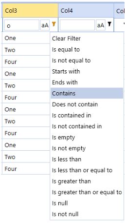 SQL Table Editor Filtering