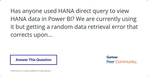 has anyone used hana direct query to view hana data in power bi we are