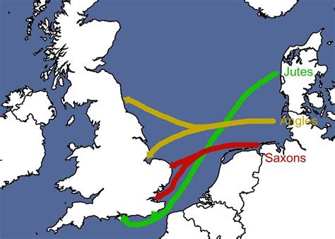 Map Of Anglo Saxon Invasions