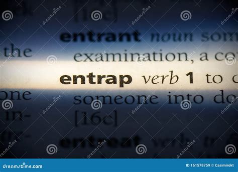 Entrap Stock Image Image Of Entrap Word Definition 161578759