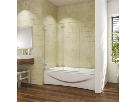 Mampara De Bañera Abatible Giratoria Bisagra 2 Hojas Cristal Templado 5