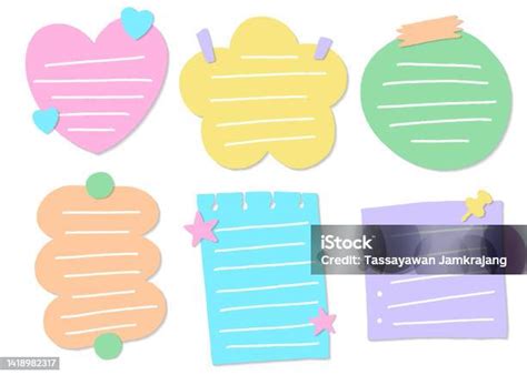 귀여운 파스텔 메모 추상 심장 원 꽃 사각형 사각형 구름 템플릿 줄무늬 노트 빈 노트북 종이 스티커 메모 메모장 일기 사무실 교육 연구 스크랩북 컬렉션 세트 번들 메모장에