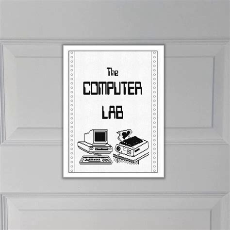 computer lab poster set classroom decor set of 7 computers etsy