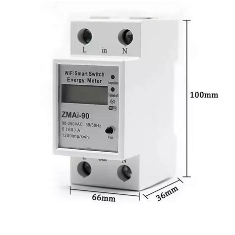 Tuya Smart WiFi Breaker Power Single Phase Electronic Kwh Meter Smart WiFi Prepaid Energy Meter