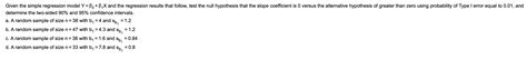 solved given the simple regression model y b b x and