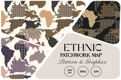 Geometric Patchwork Map Pattern Graphic By Studiogemen · Creative Fabrica Geometric Patchwork Map Pattern Graphic By Studiogemen · Creative Fabrica