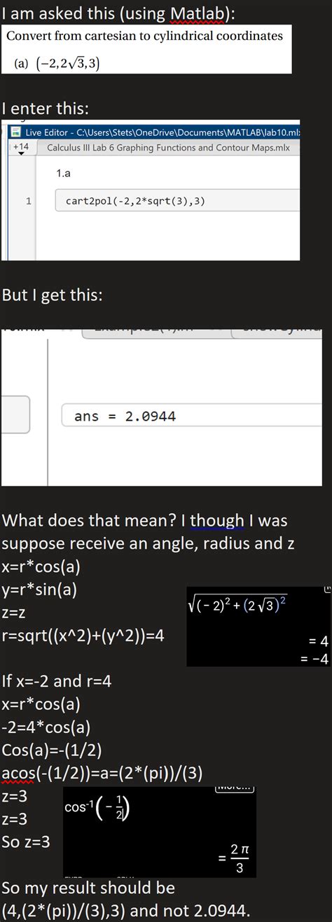 Solved I Am Asked This Using Matlab Convert From Chegg