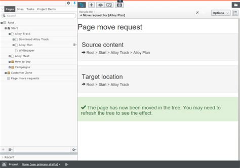 approvals for moving content in the episerver page tree updated