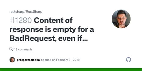 Content Of Response Is Empty For A Badrequest Even If There Is