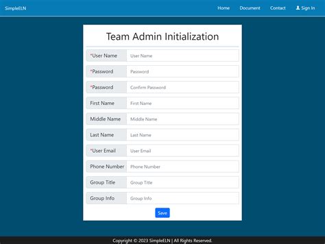 User Account Initialization — Simpleeln 用户指南 100 文档