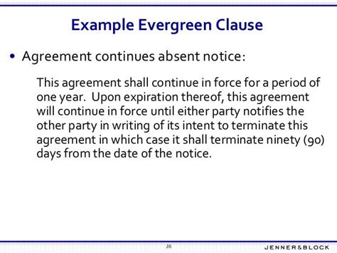 Evergreen Clause Fundamentals