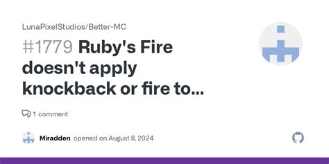 Rubys Fire Doesnt Apply Knockback Or Fire To Swords · Issue 1779