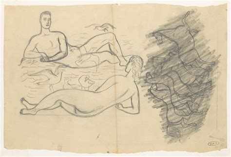 Study Sheet With Naked Man And Woman At The Beach Free Public Domain