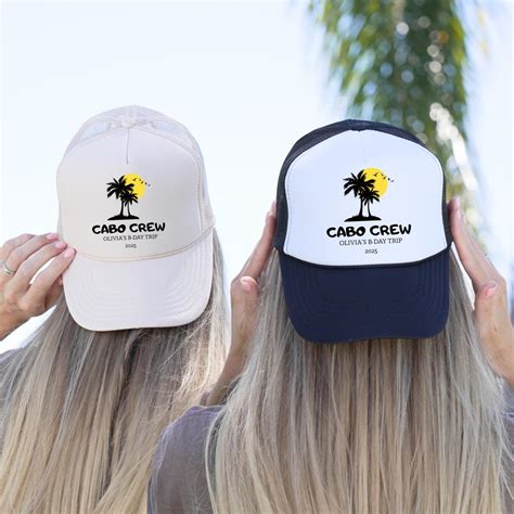 Custom Birthday Trucker Hat Trendy Beach Party Favor Etsy
