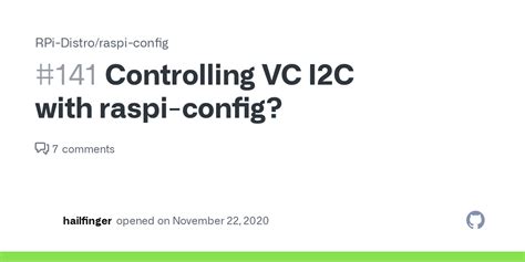 controlling vc i2c with raspi config · issue 141 · rpi distro raspi