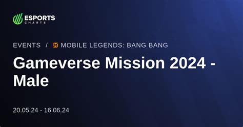 Gameverse Mission 2024 - Male - ML:BB - Schedule and Results