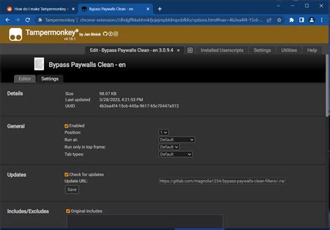 New Script Update Tab Even When Show Tm Update Notification Is